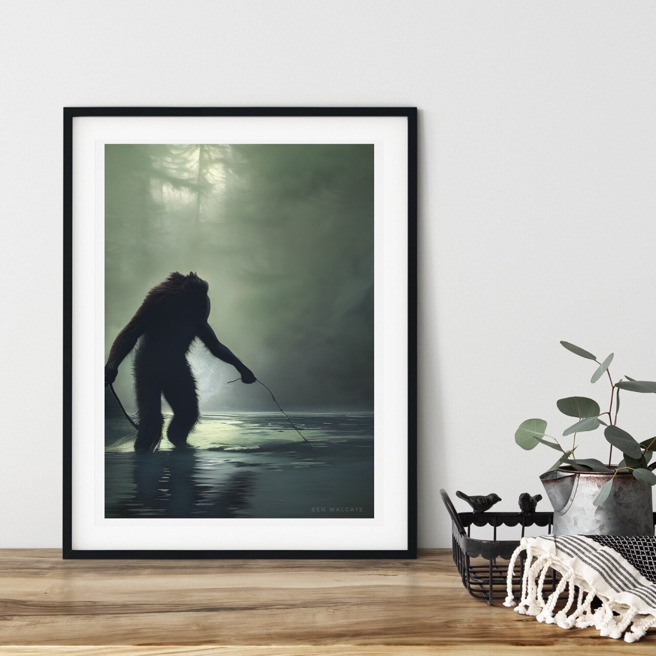 Adapt and Overcome, Bigfoot Painting, Folklore, Fishing, Angling ...