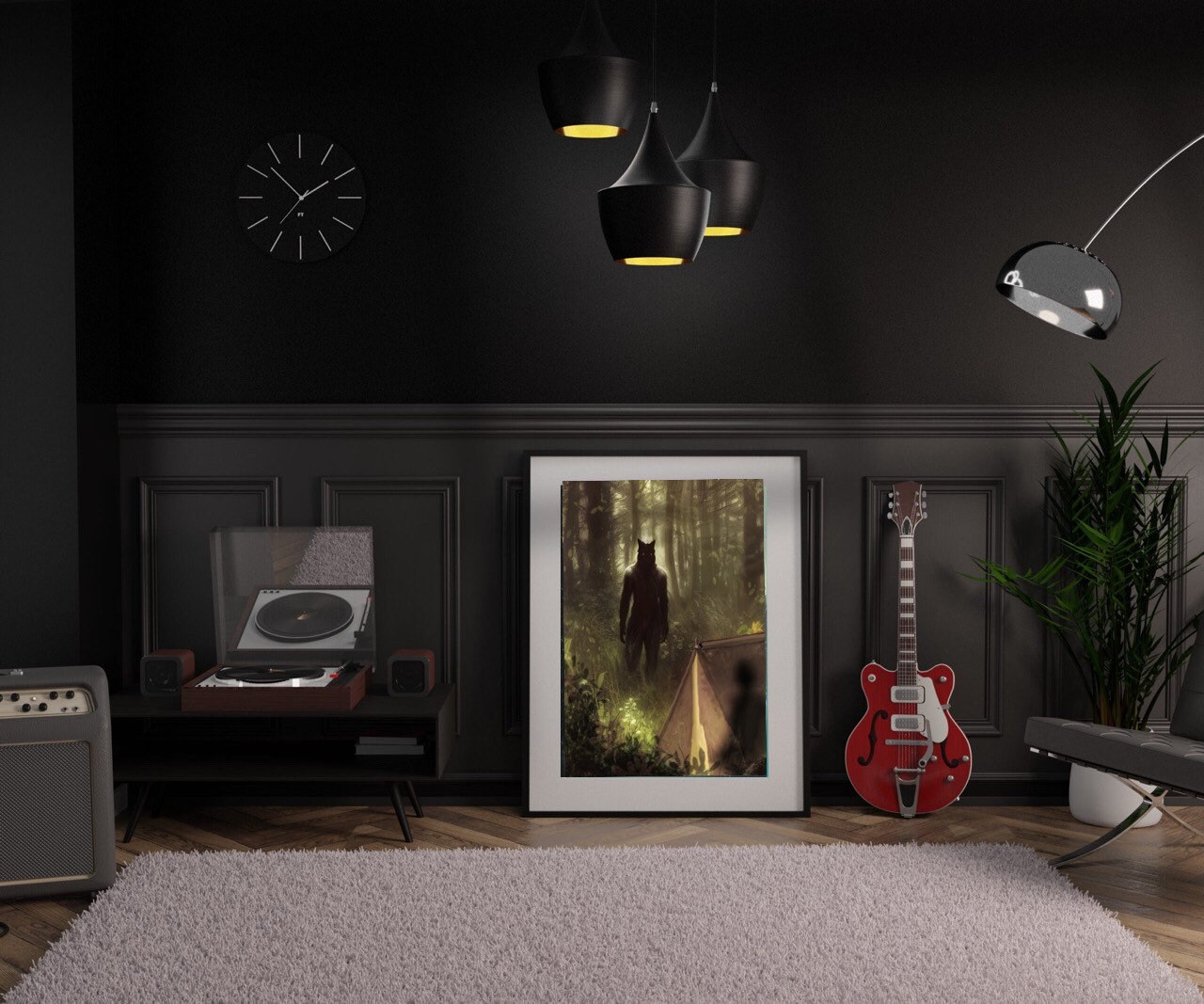 The Perfect Pitch, Michigan Dogman, Dogman Painting, Cryptozoology, Cryptids, Bigfoot, Sasquatch ...