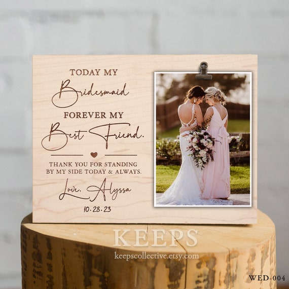 Bridesmaid Gift Wedding Day Bridesmaid Gifts Personalized Bridesmaid Personalized Picture Frame Wedding Party Gift Ideas Etsy