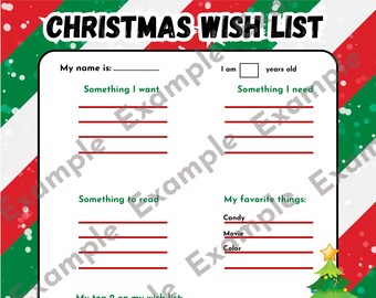 Christmas Wish List SVG PNG JPG - Etsy