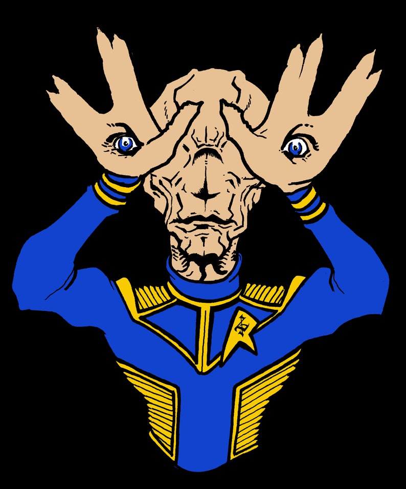 Trek Actor Doug Jones - Film Characters - Mash-up Shirt Design - Etsy
