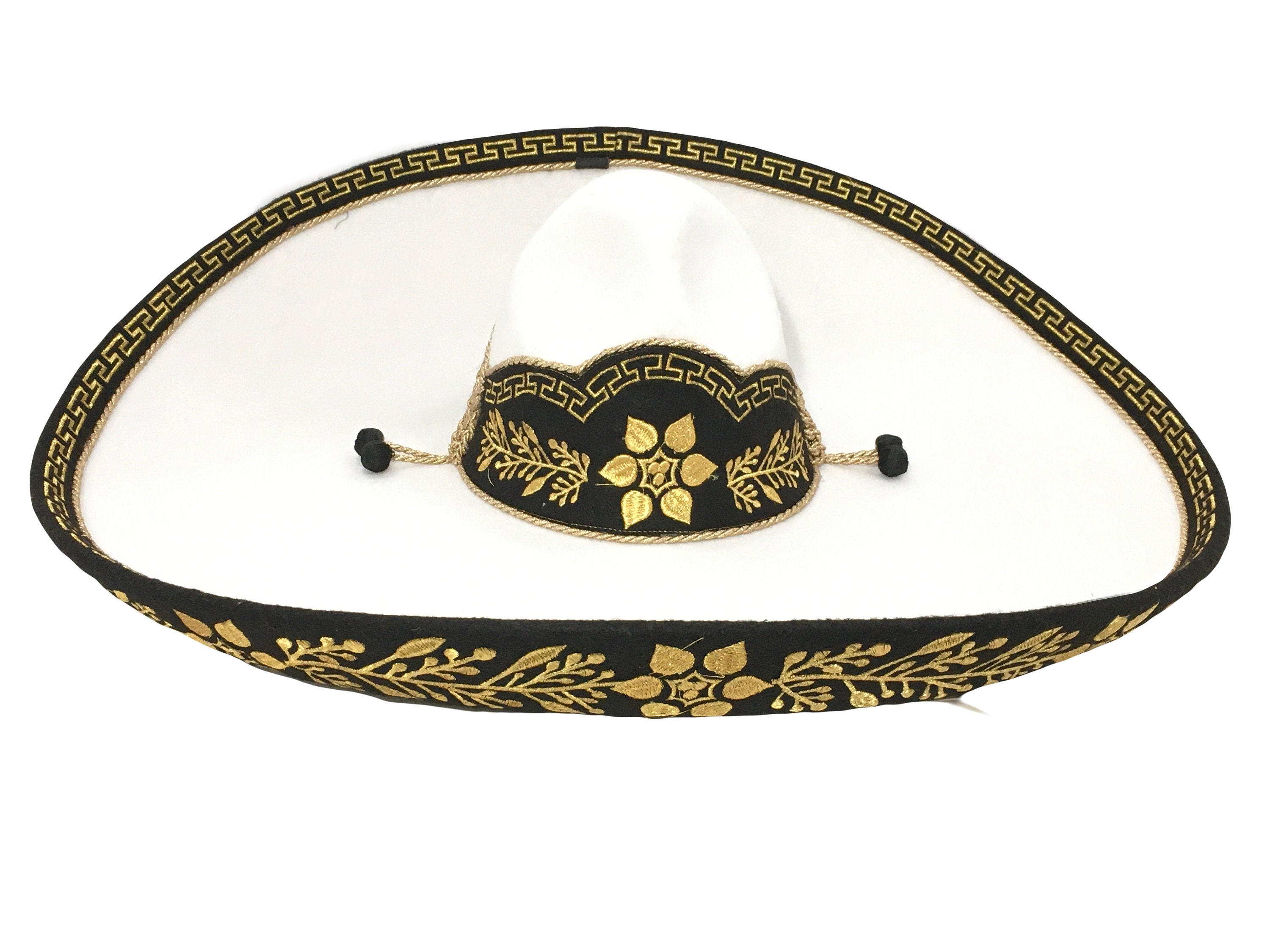 Charro Mariachi Hat. Wheat Straw. Fine Lined. Gold Embroidery. - Etsy