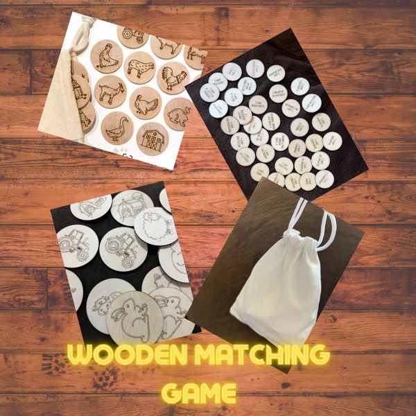 Wooden Matching Game - Etsy