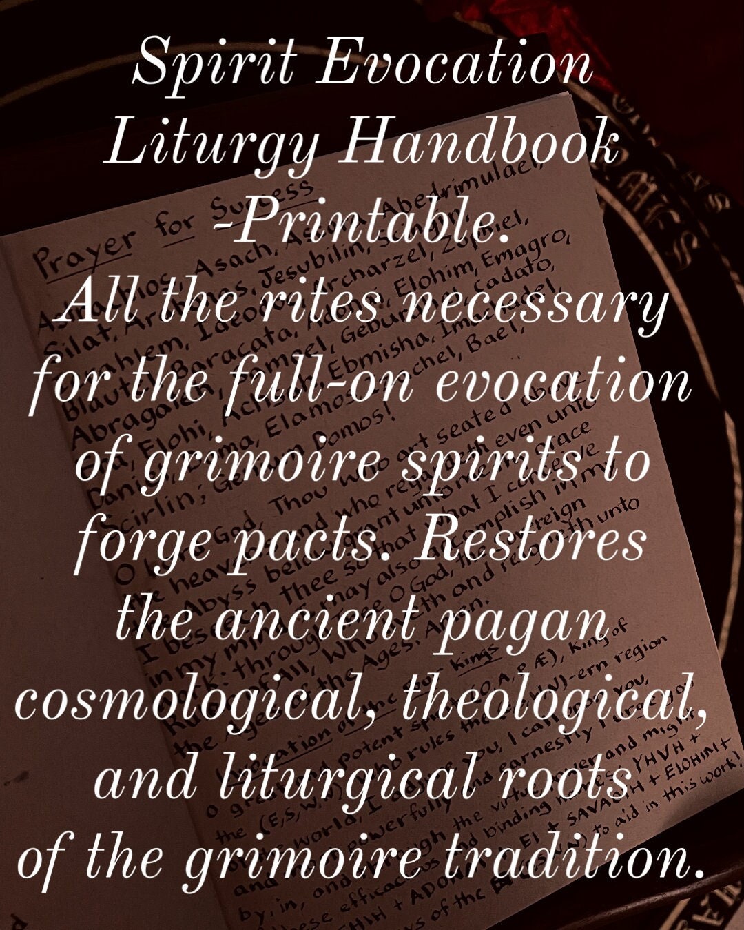 Grimoire Spirit Evocation Ritual Manual - Etsy