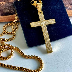 Lords Prayer Necklace With Prayer Religious Faith Necklace Healing ...