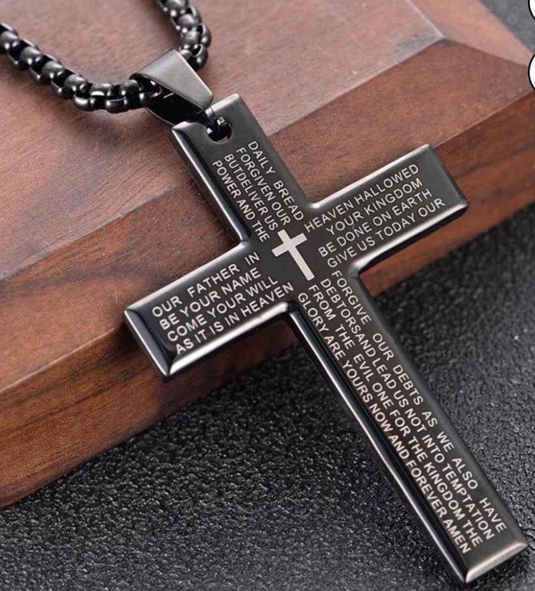Lords Prayer Necklace With Prayer Religious Faith Necklace Healing ...