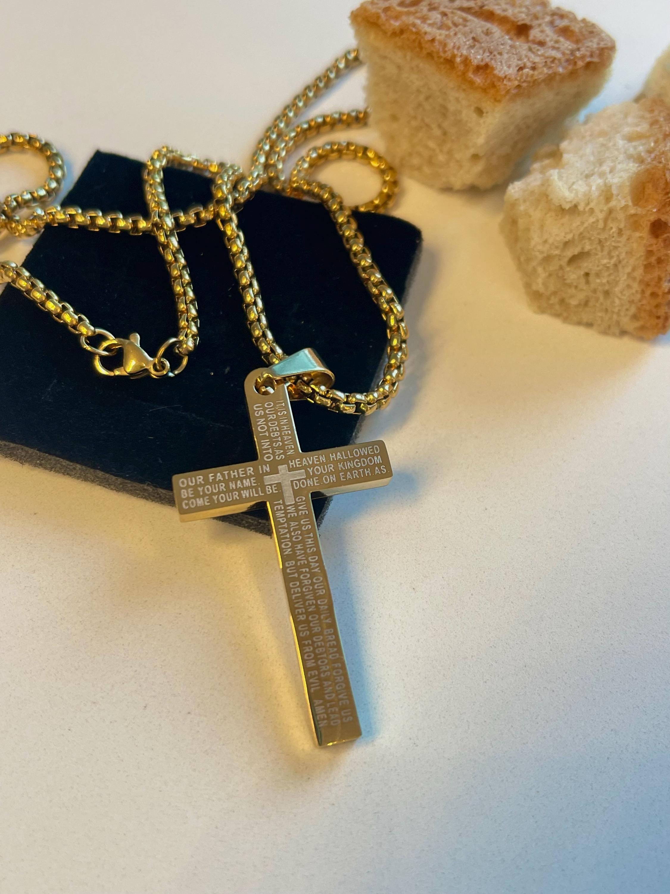 Lords Prayer Necklace With Prayer Religious Faith Necklace Healing ...