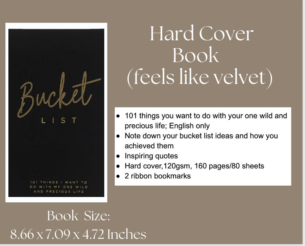 Bucket List Journal A5 Bucket List Tracker Goal Tracker - Etsy