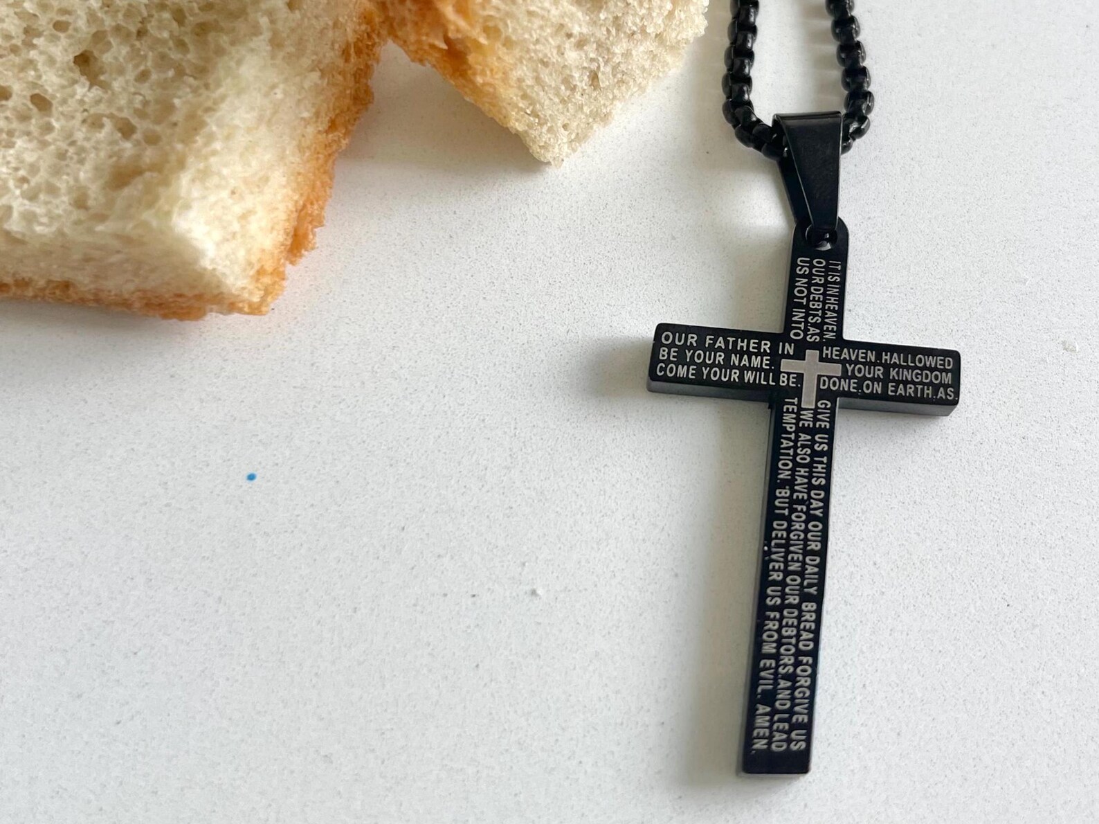 Lords Prayer Necklace With Prayer Religious Faith Necklace Healing ...