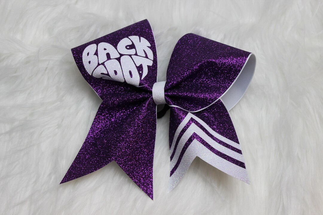 Glitter Back Spot Cheer Bow | Cheer Position Novelty Bow - Etsy