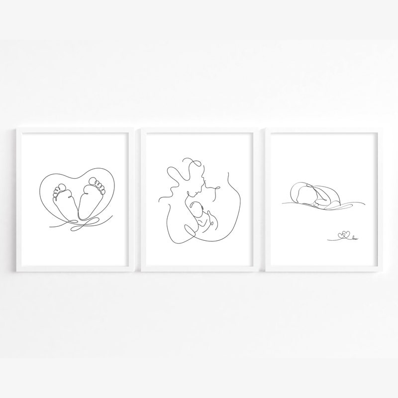 Baby Line Drawing - Etsy