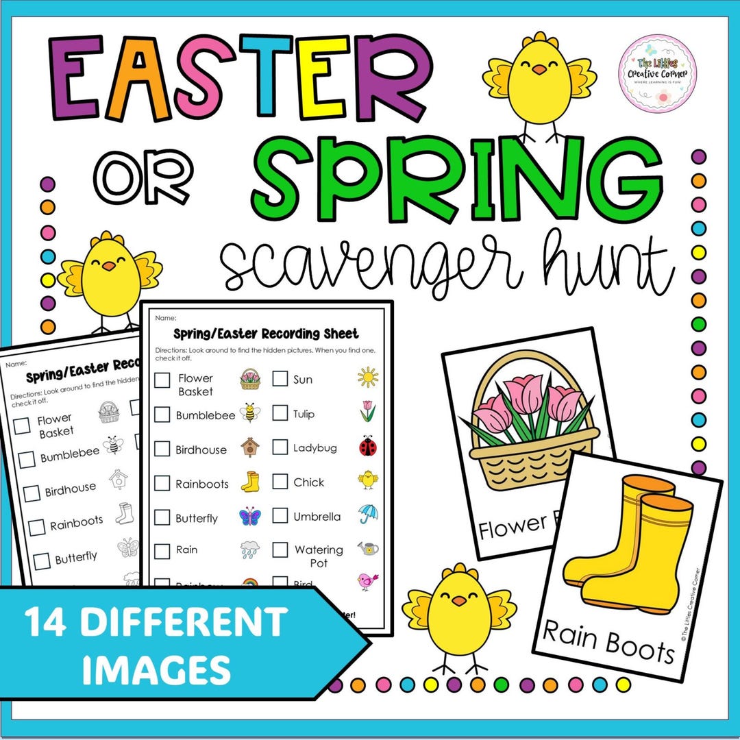 Easter Spring Scavenger Hunt Game | Easter Treasure Hunt Clues ...
