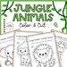 Jungle Animal Color Cut Craft | Scissor Skills & Fine Motor Activity ...