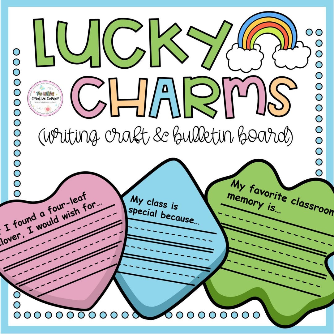 Lucky Charms Writing Craft | St. Patrick’s Day Bulletin Board ...