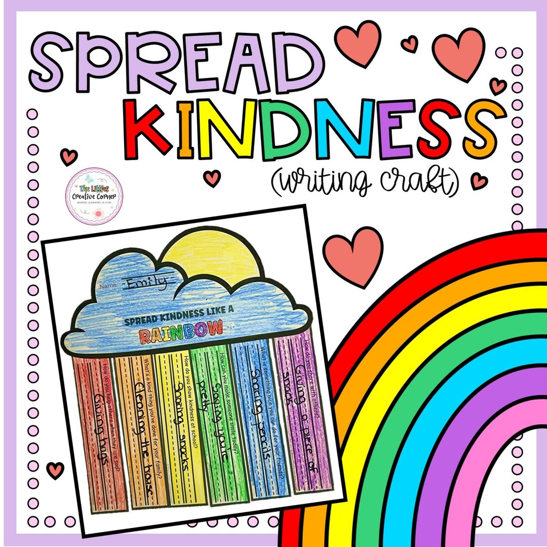 Kindness Rainbow Writing Craft | St. Patrick’s Day Bulletin Board | SEL ...