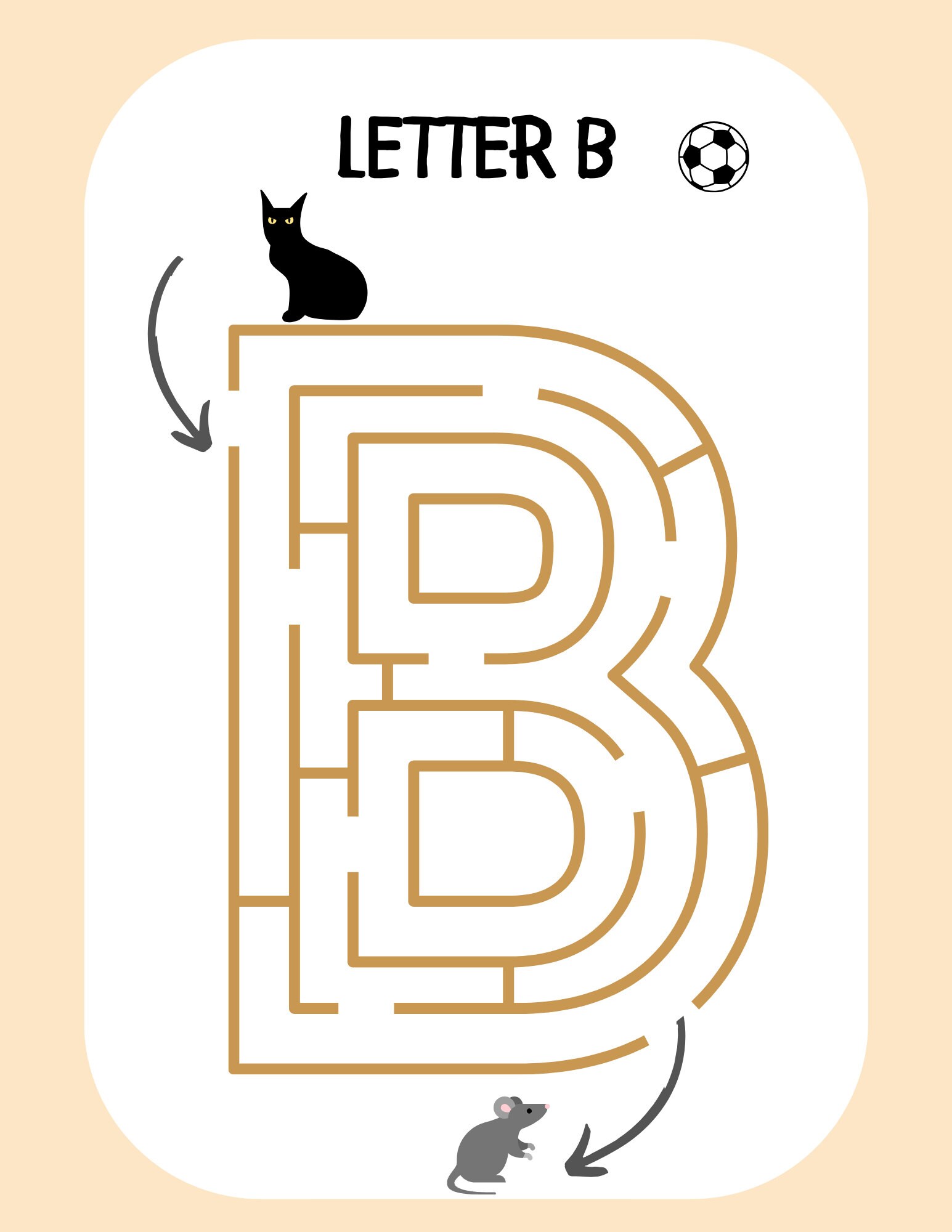 Printable Alphabet Maze Activity - Educational Learning Game for Kids ...