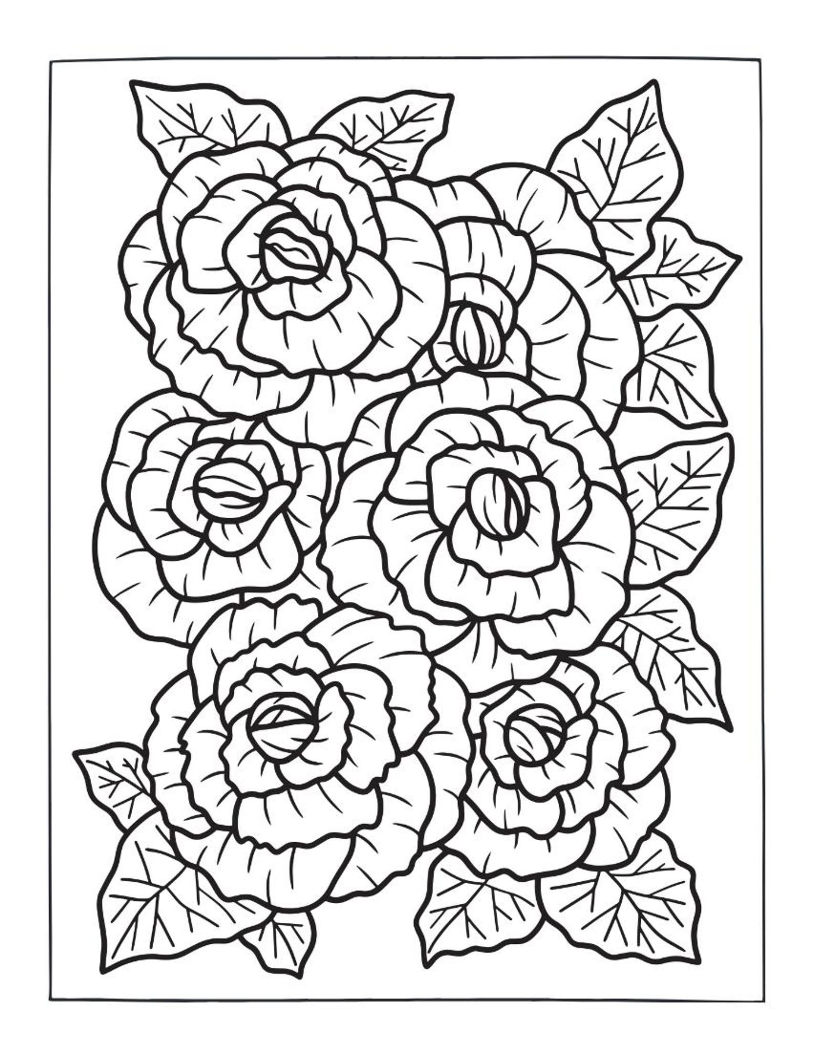 Printable Floral Fantasy Coloring Pages - 10 Beautiful Blooms for ...