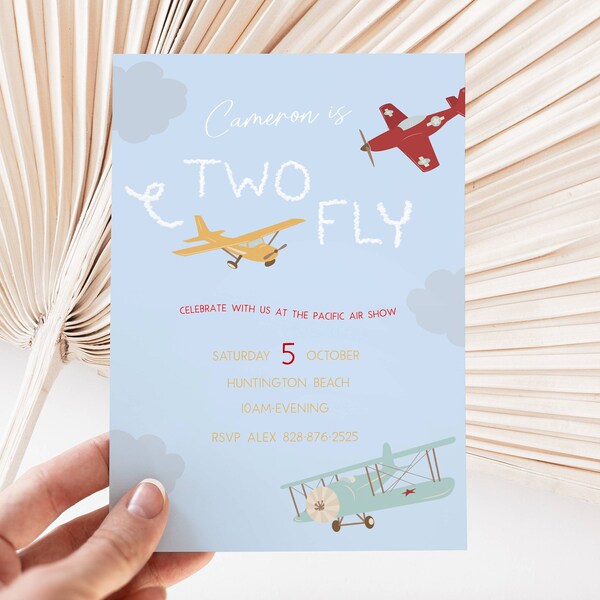 Airplane Invitation - Etsy