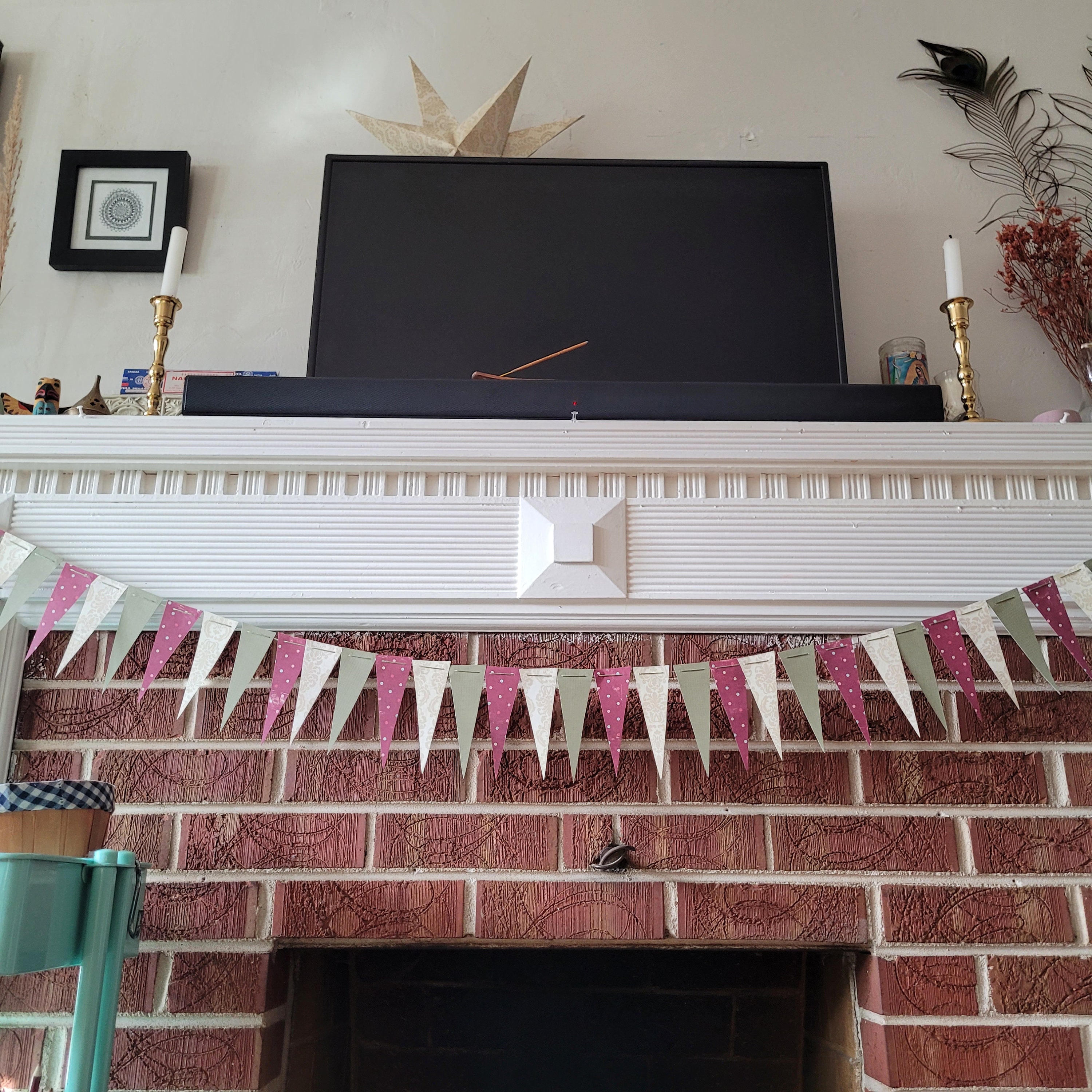 Paper Flag Garland, Paper Bunting, Holiday Garland, Party Decor ...