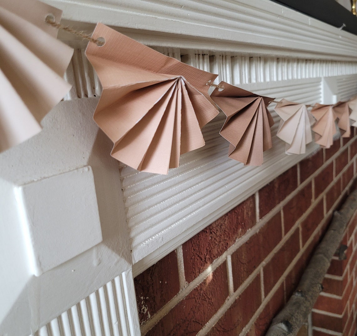 Folded Paper Garland, Paper Decoration, Party Decoration, Wedding Decor ...