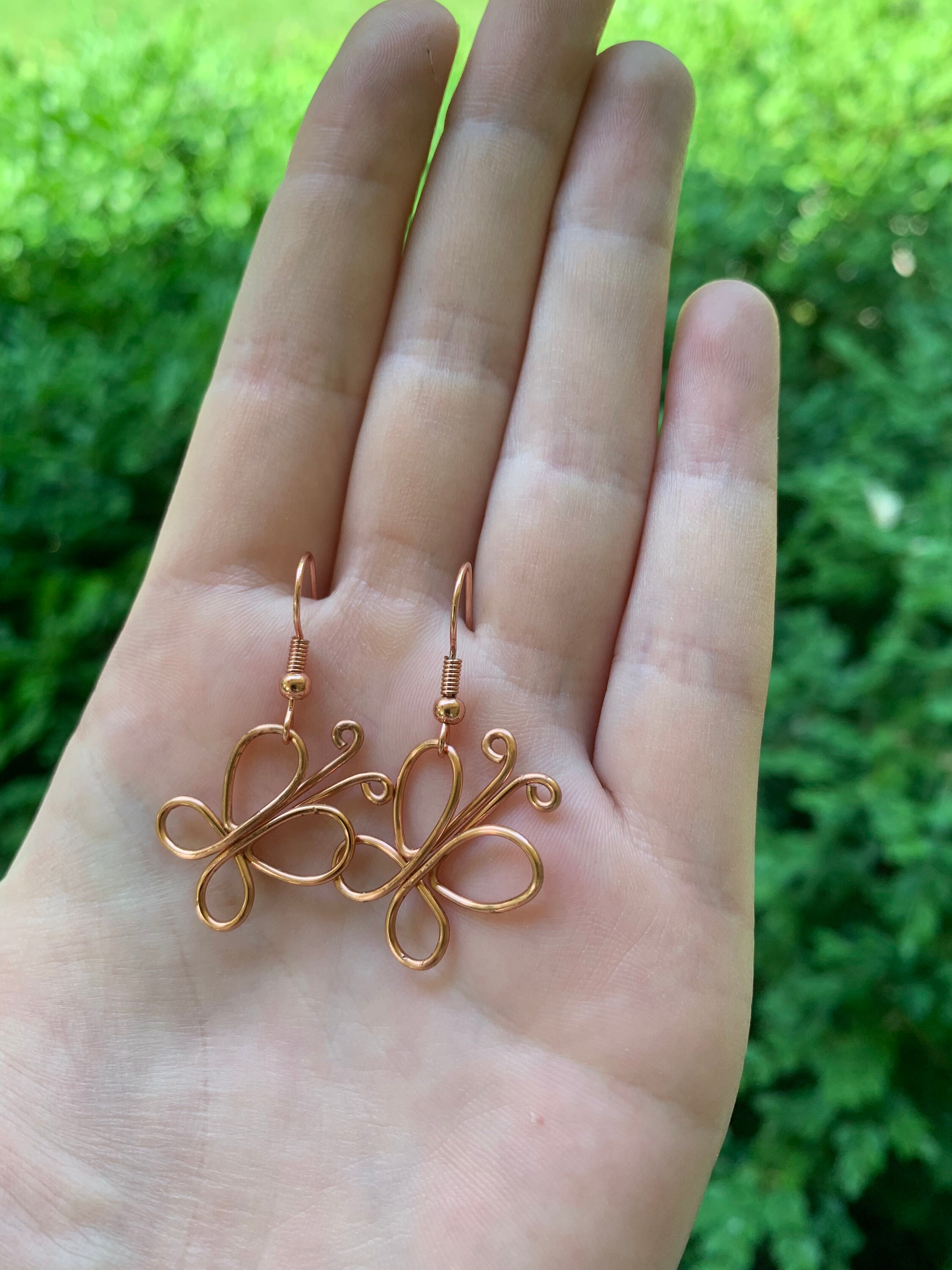 Butterfly Wire Earrings - Etsy