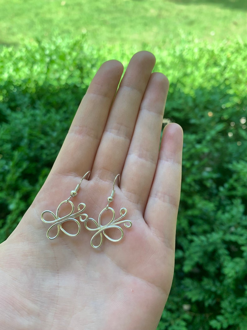 Butterfly Wire Earrings - Etsy