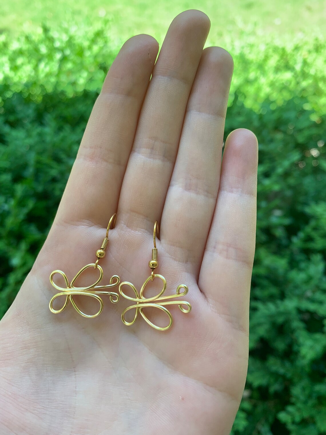 Butterfly Wire Earrings - Etsy