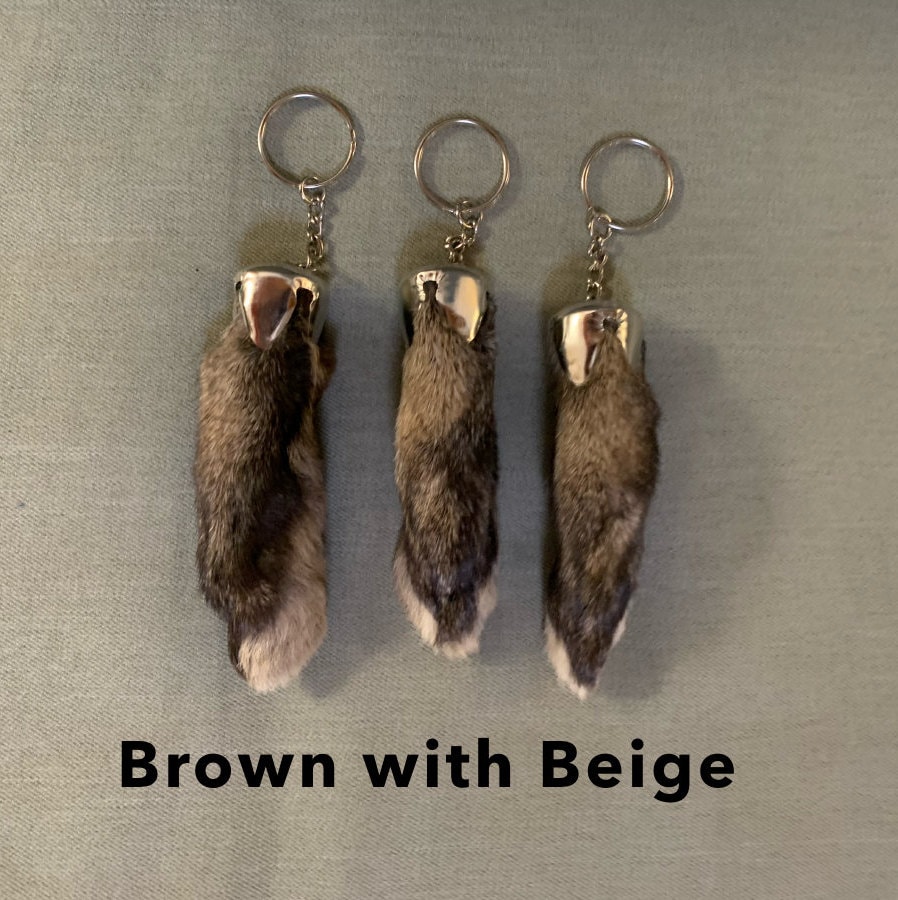 Large Rabbit’s Foot Keychain - Etsy