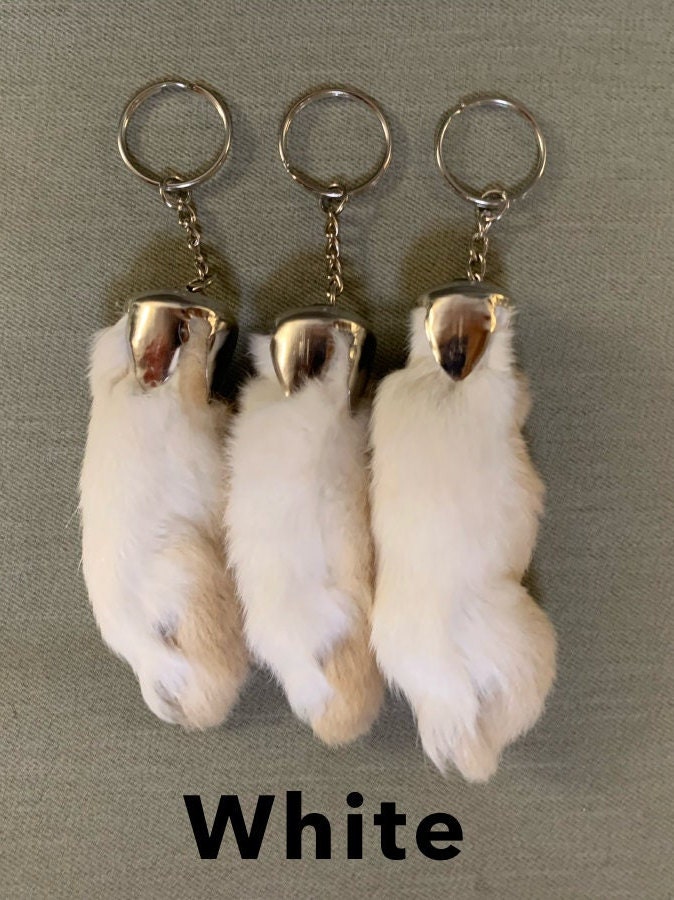 Large Rabbit’s Foot Keychain - Etsy
