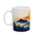 Mountain Sunset Ceramic Mug, Nature Camping Gift, 11oz, Outdoor ...