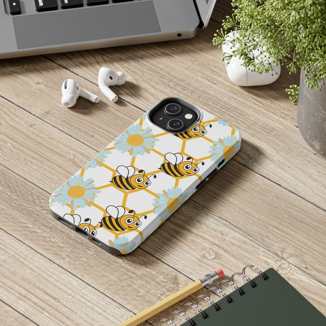 Honey Bees and Daisy Pattern iPhone Tough Case, iPhone Case Gift, Bee ...