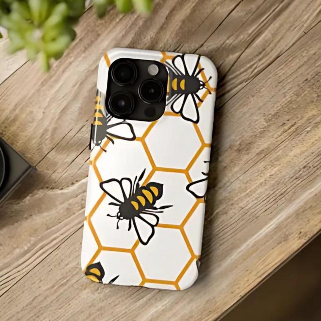 Bees and Honeycomb Phone Case,bee Lover Gift,honeycomb Phone Case,bees ...