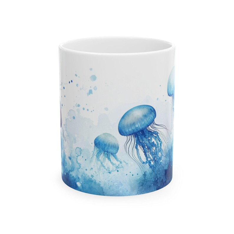 Jellyfish Ocean Sea Life Ceramic Mug Wrap Gift 11oz Coffee Cup, Tea Mug ...