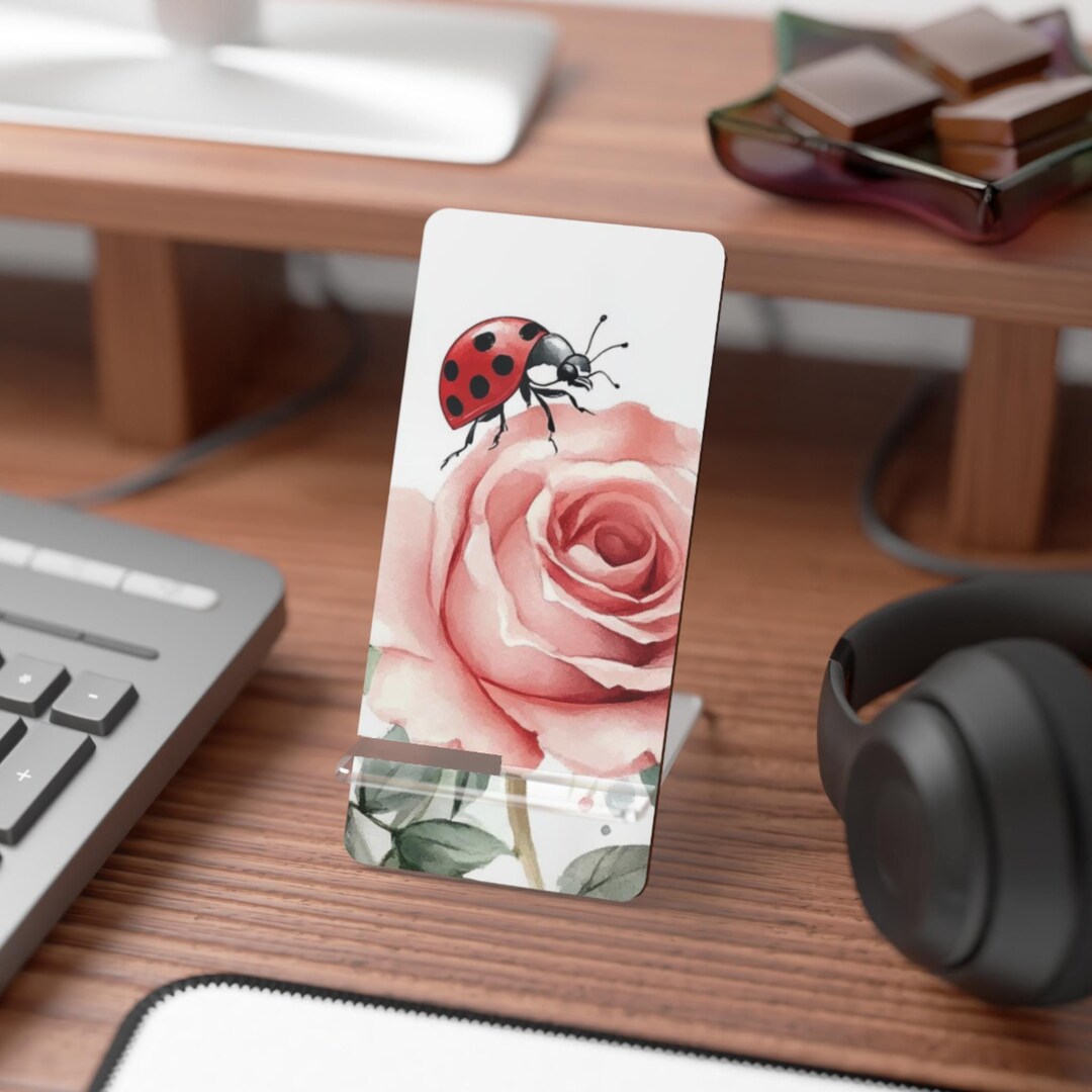 Phone Stand Organizer Ladybug and Rose Design With Stocking Stuffer ...