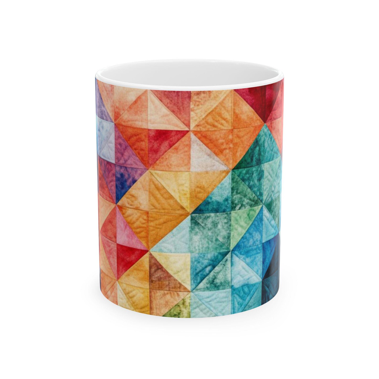 Colorful Quilt Ceramic Mug,unique Gift Idea,kitchen Decor,coffee Cup ...
