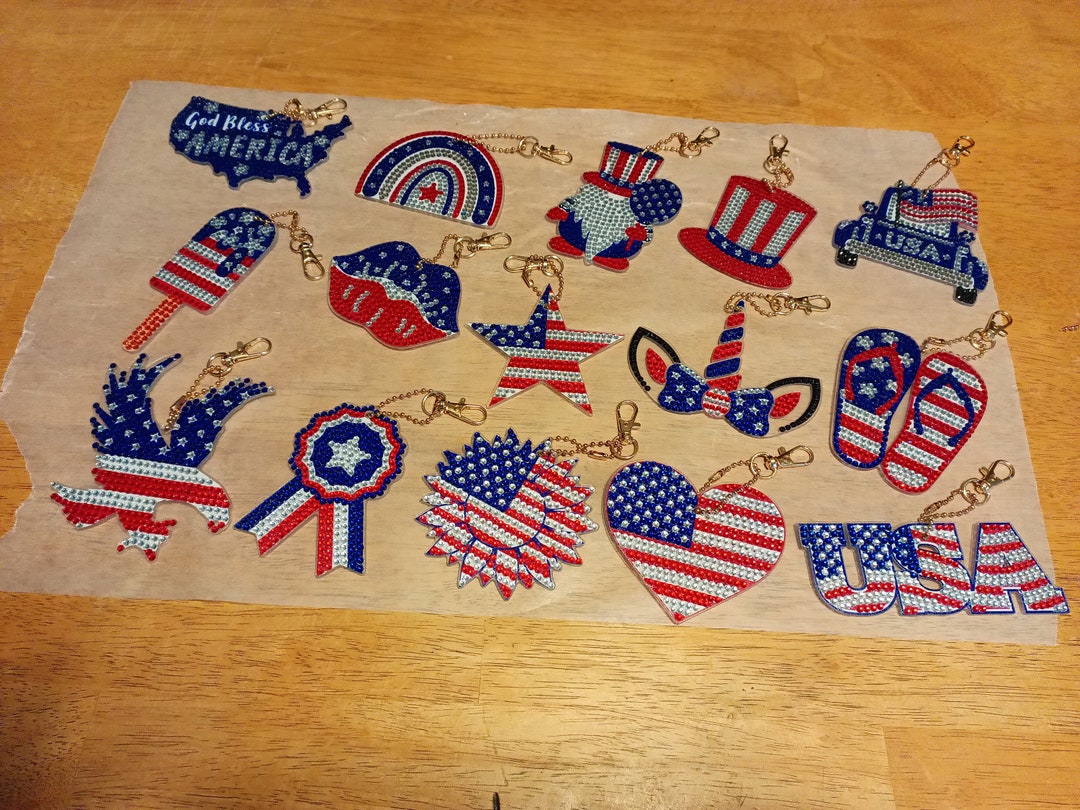 Patriotic Key Chains - Etsy
