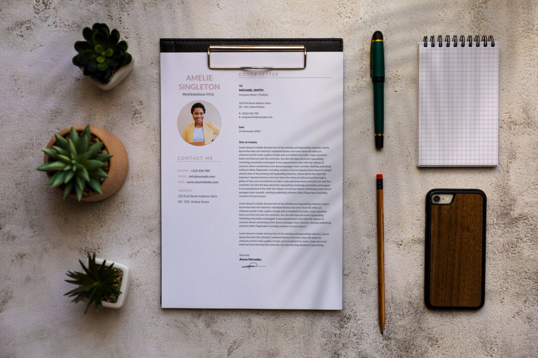 Clean Resume Template Professional and Editable CV Template - Etsy