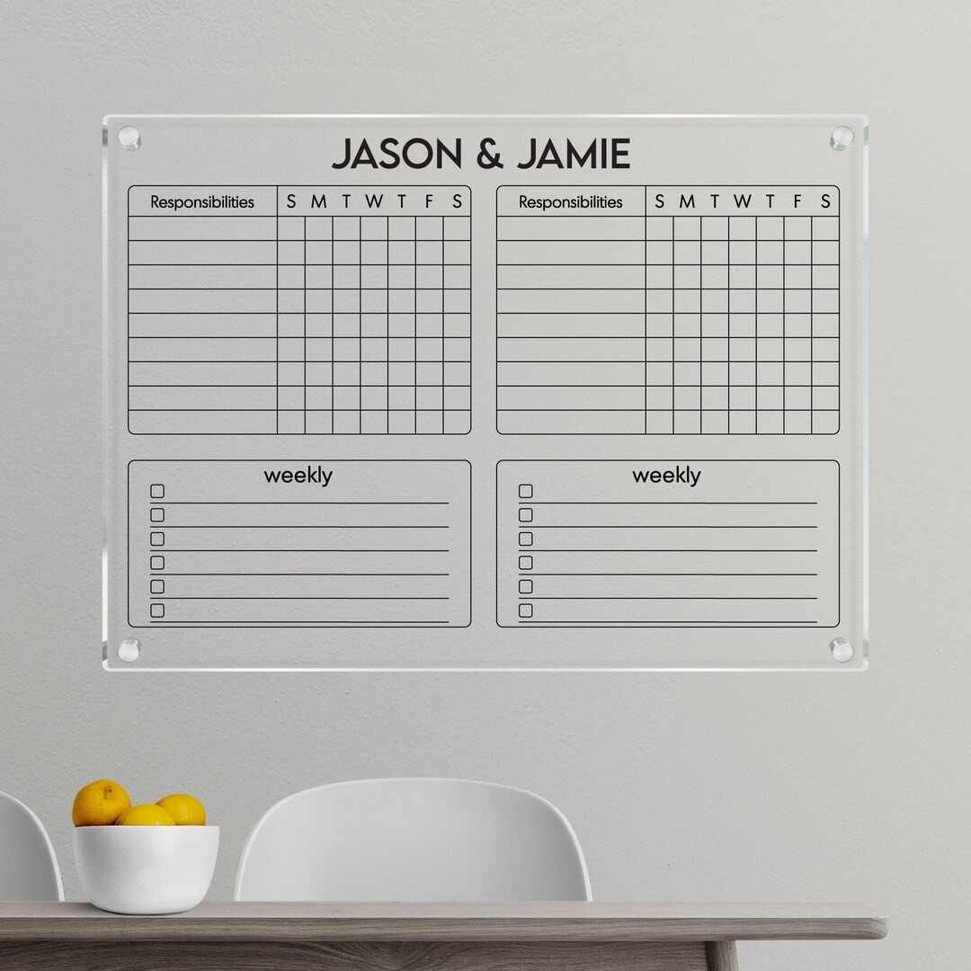 Chore Chart for Kids Large Family Planner Weekly Planner - Etsy