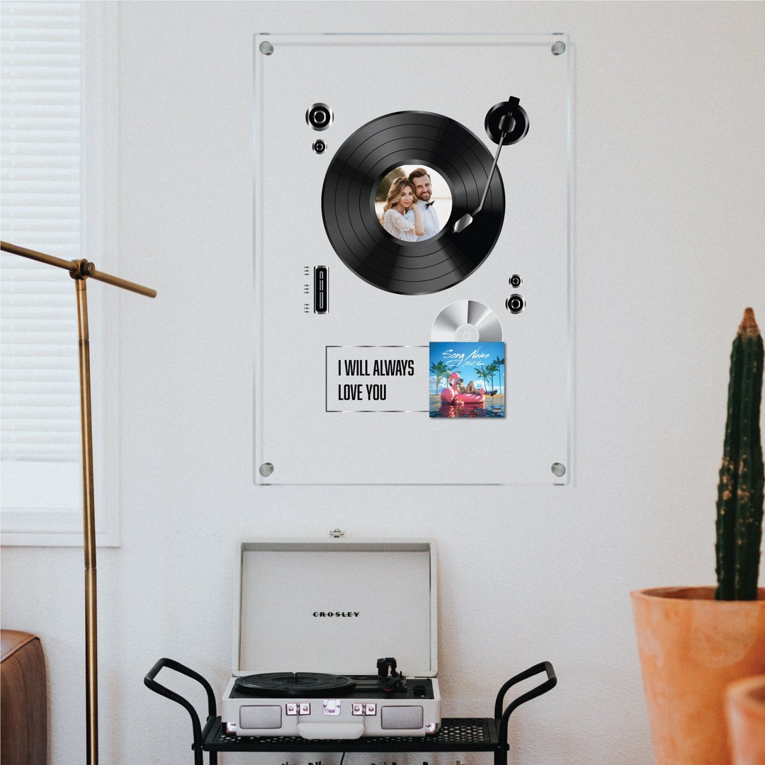 Acrylic Song Plaque | gold Record Plaque | Personalized Album Cover ...