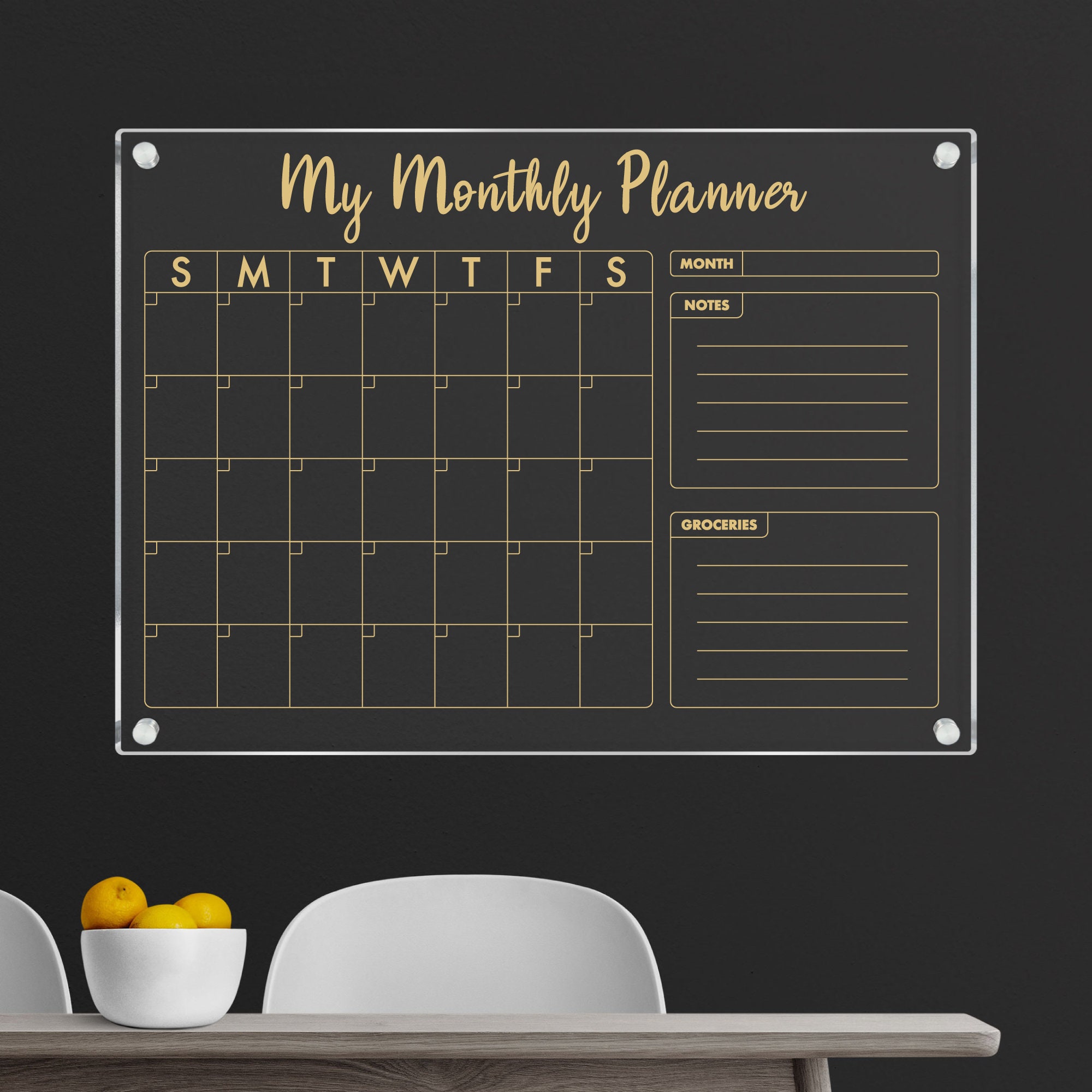 Custom Acrylic Board | Personalized Large Wall Calendar | Custom Wall ...