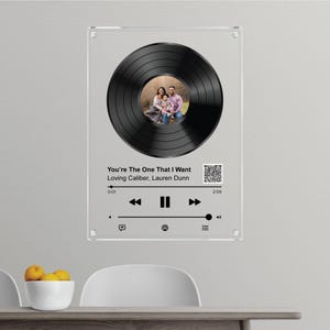 Personalized Music Plaque | Custom Acrylic Vinyl | gold Song Record ...