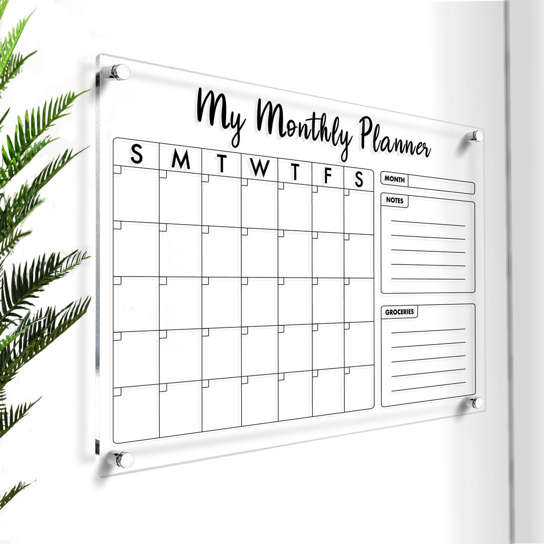 Custom Acrylic Board | Personalized Large Wall Calendar | Custom Wall ...
