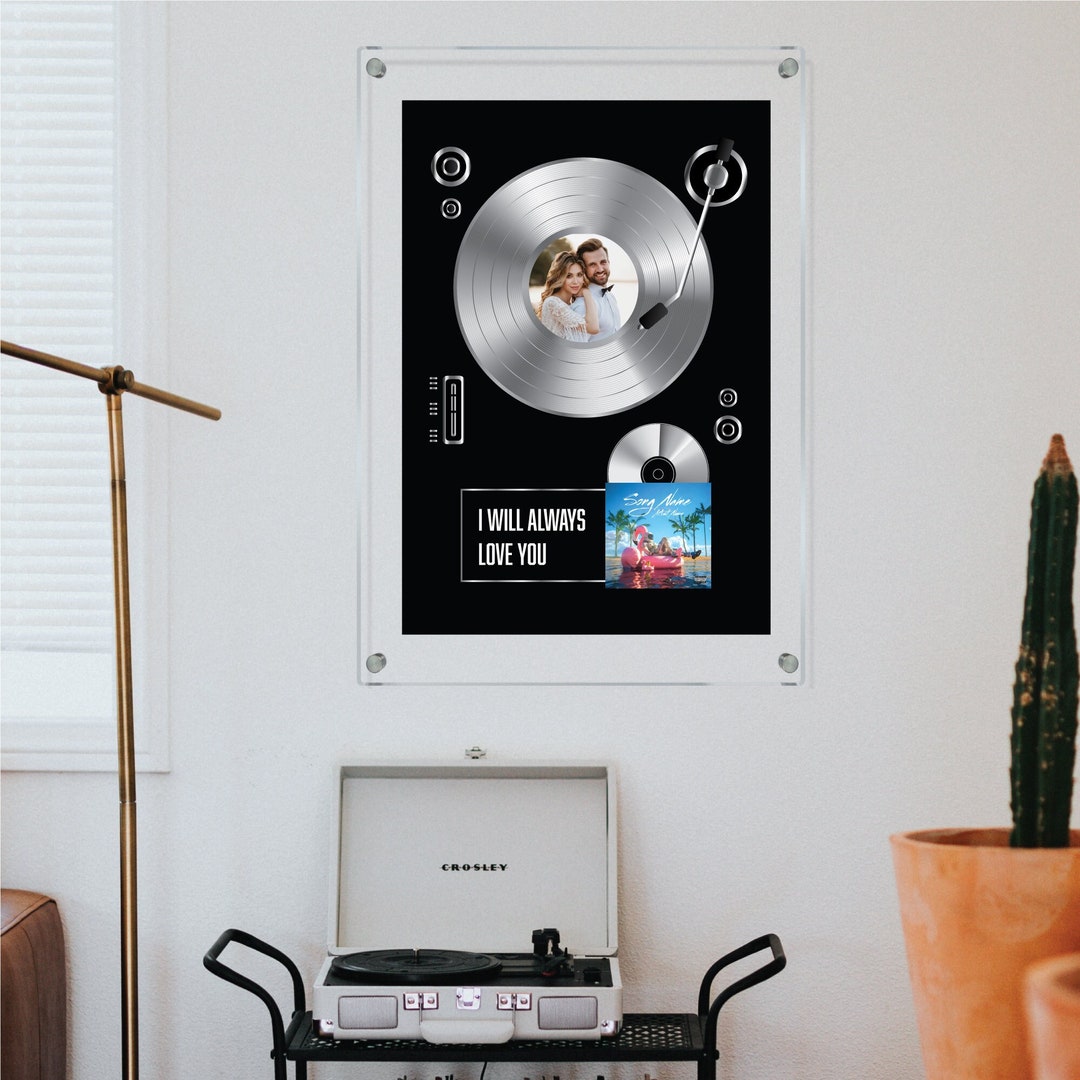 Custom Music Plaque | Acrylic Vinyl Record | Gold Song Plaque | vinyl ...