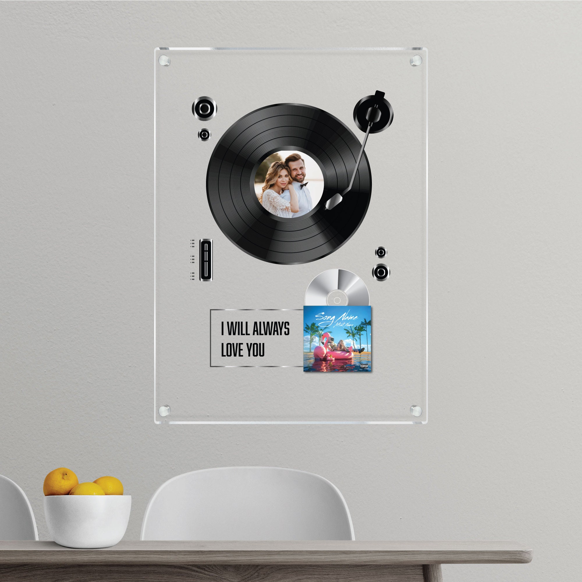 Custom Music Plaque | Acrylic Vinyl Record | Gold Song Plaque | vinyl ...