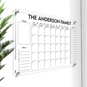 Dry Erase Calendar - Etsy