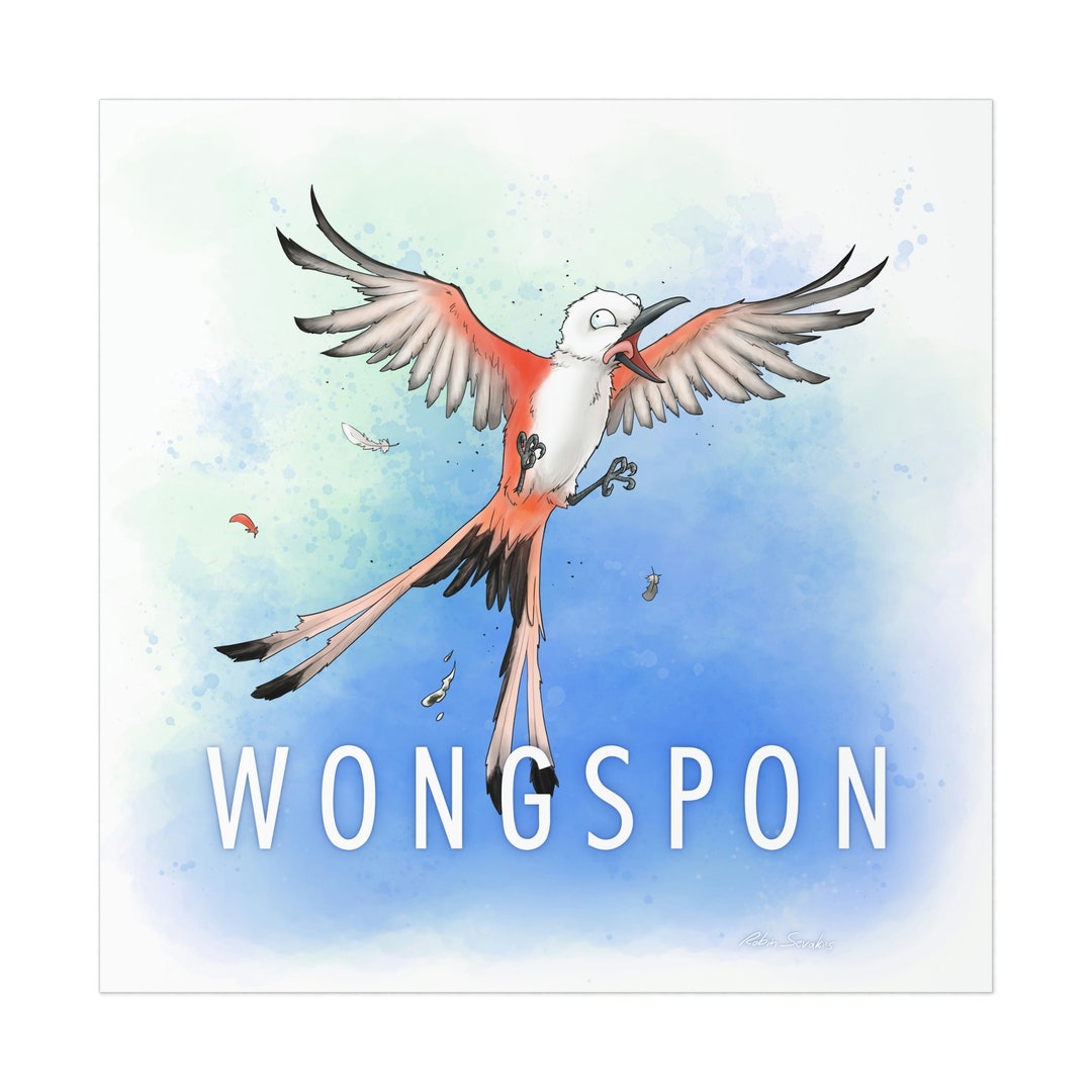 Wingspan Parody Art Print Poster WONGSPON - Funny Bird Artwork ...