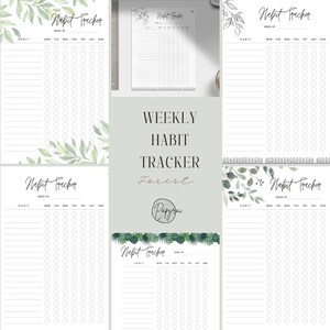 Weekly Habit Tracker for Self-care, Wellness, Fitness, Mental Health ...