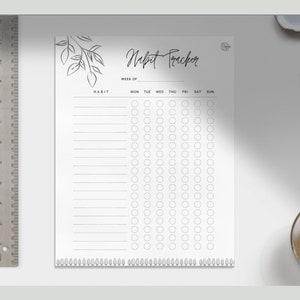 Weekly Habit Tracker for Self-care, Wellness, Fitness, Mental Health ...
