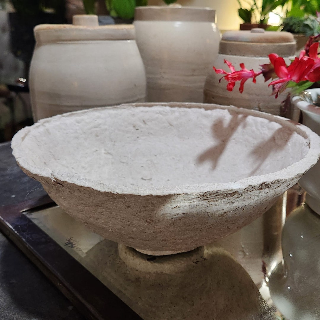 Paper Pulp Bowl, Made by Hand Bowl, Recycled Cardboard, Paper Art ...