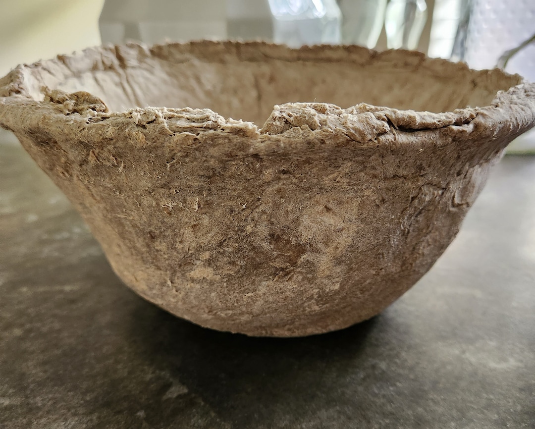 Paper Pulp Bowl Made by Hand From Recycled Cardboard and Paper for ...
